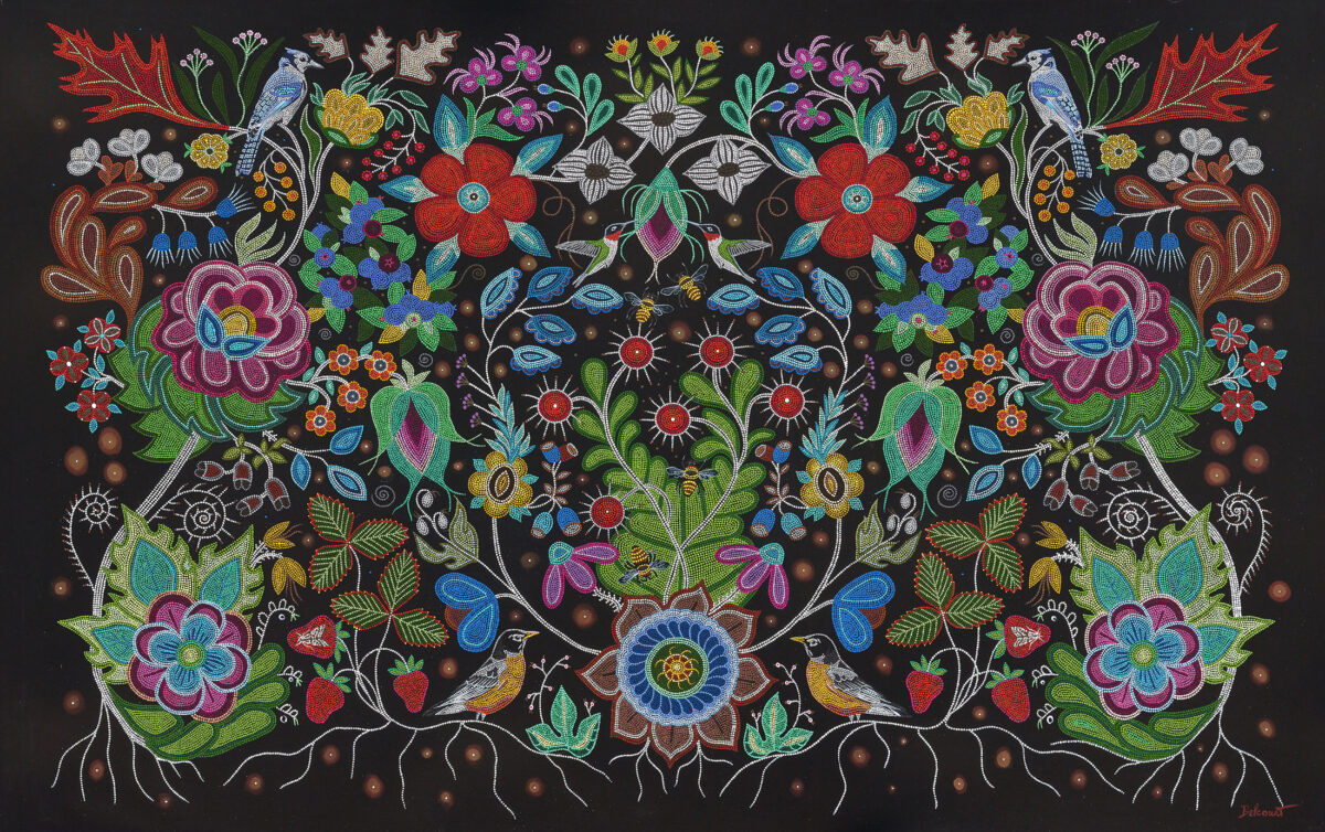 Christi Belcourt, This Painting is a Mirror – Resilience